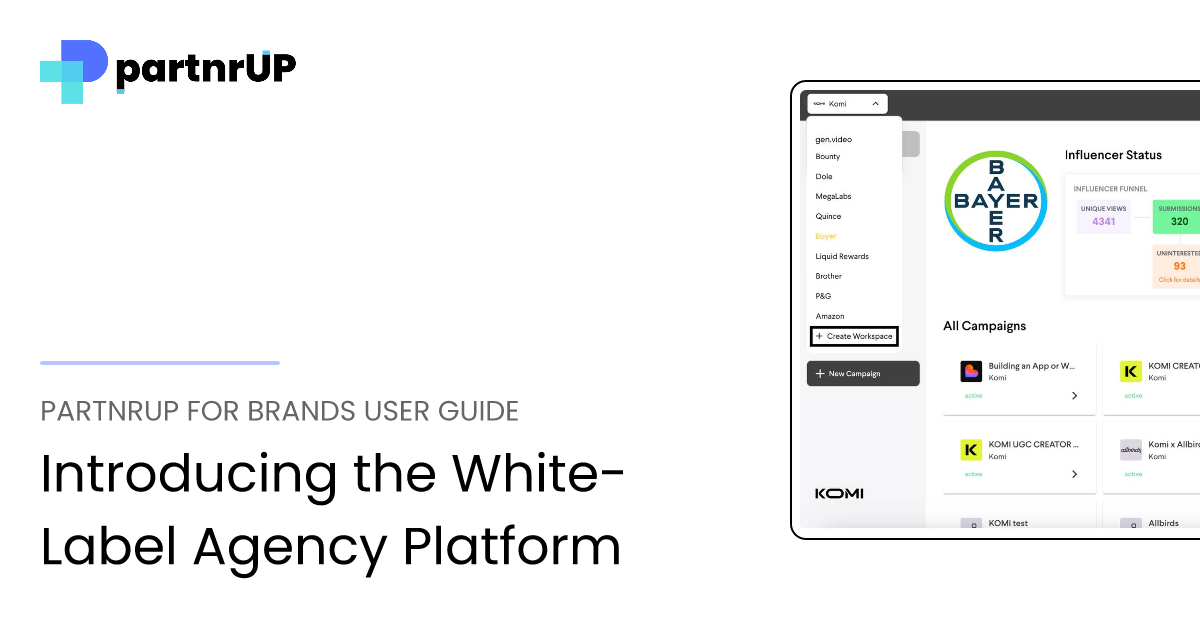 Introducing the White-Label Agency Platform | partnrUP for Brands User ...